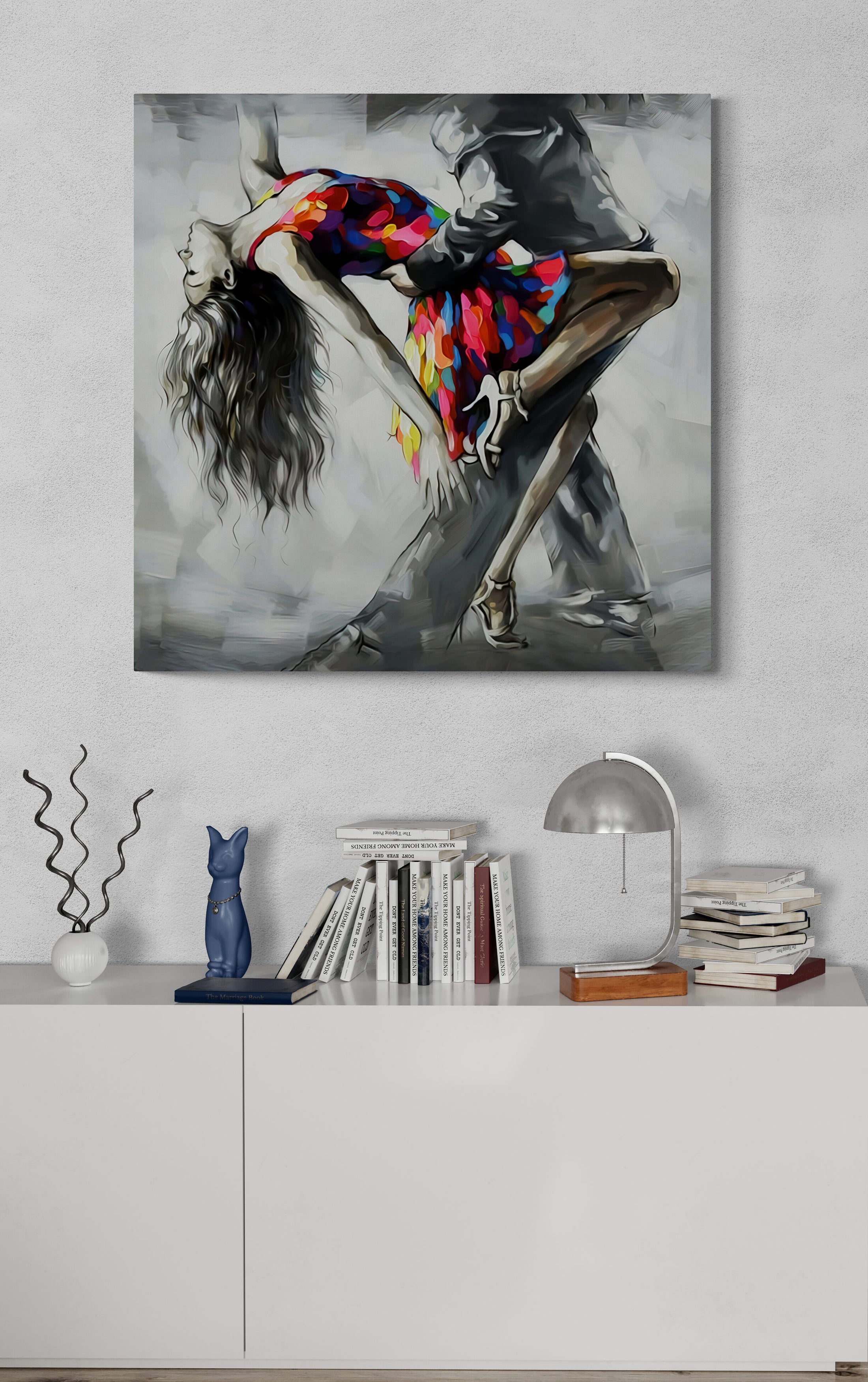 Tango Dancer Couple Modern Wall Decor – cosxart