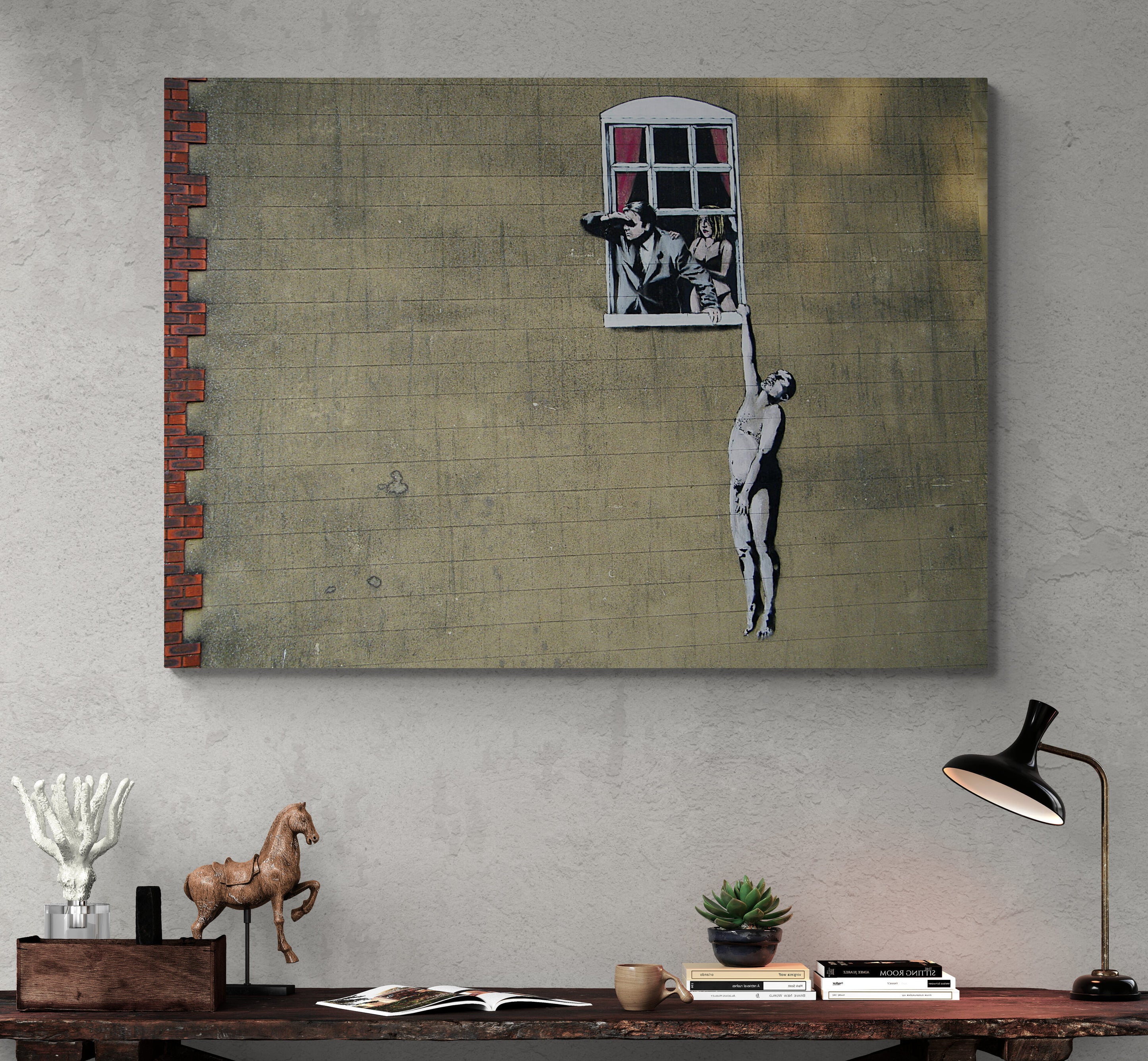 Banksy Cheating Wife Street Art Canvas – cosxart